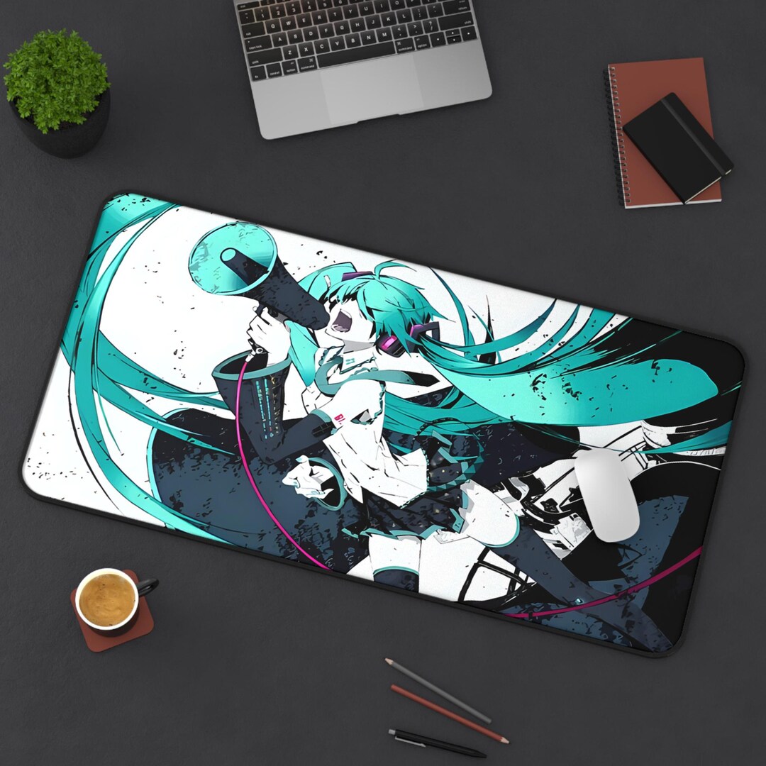 Digital Singer Hatsune Miku Desk Mat | Vocaloid Miku XL Panel Playmat ...