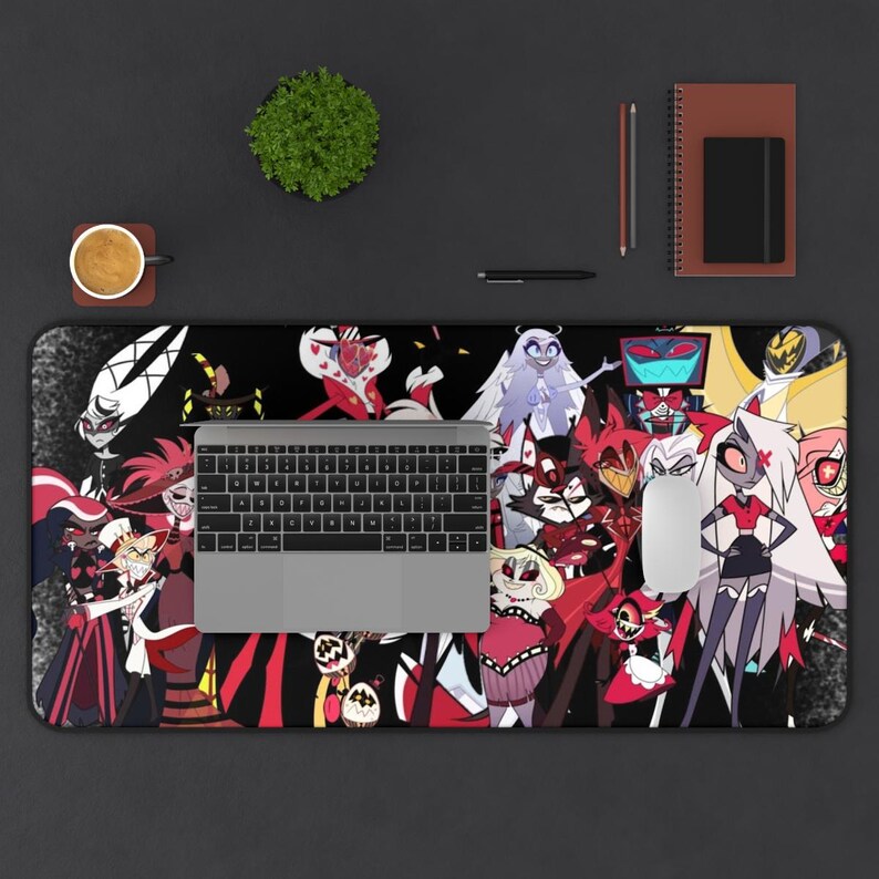 Hazbin Hotel Desk Mat | Massive Character Collage XL Gaming Mousepad ...