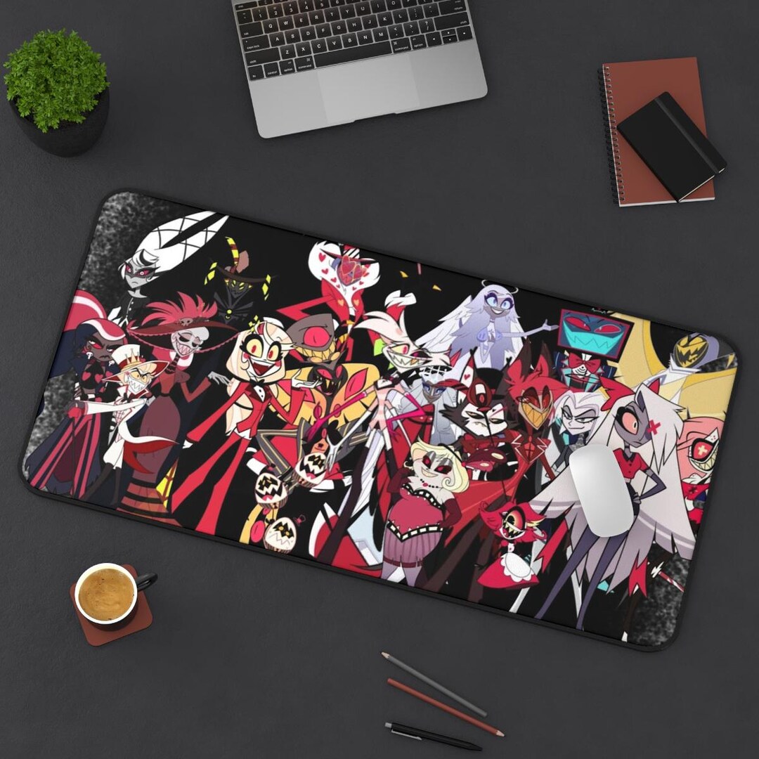 Hazbin Hotel Desk Mat | Massive Character Collage XL Gaming Mousepad ...
