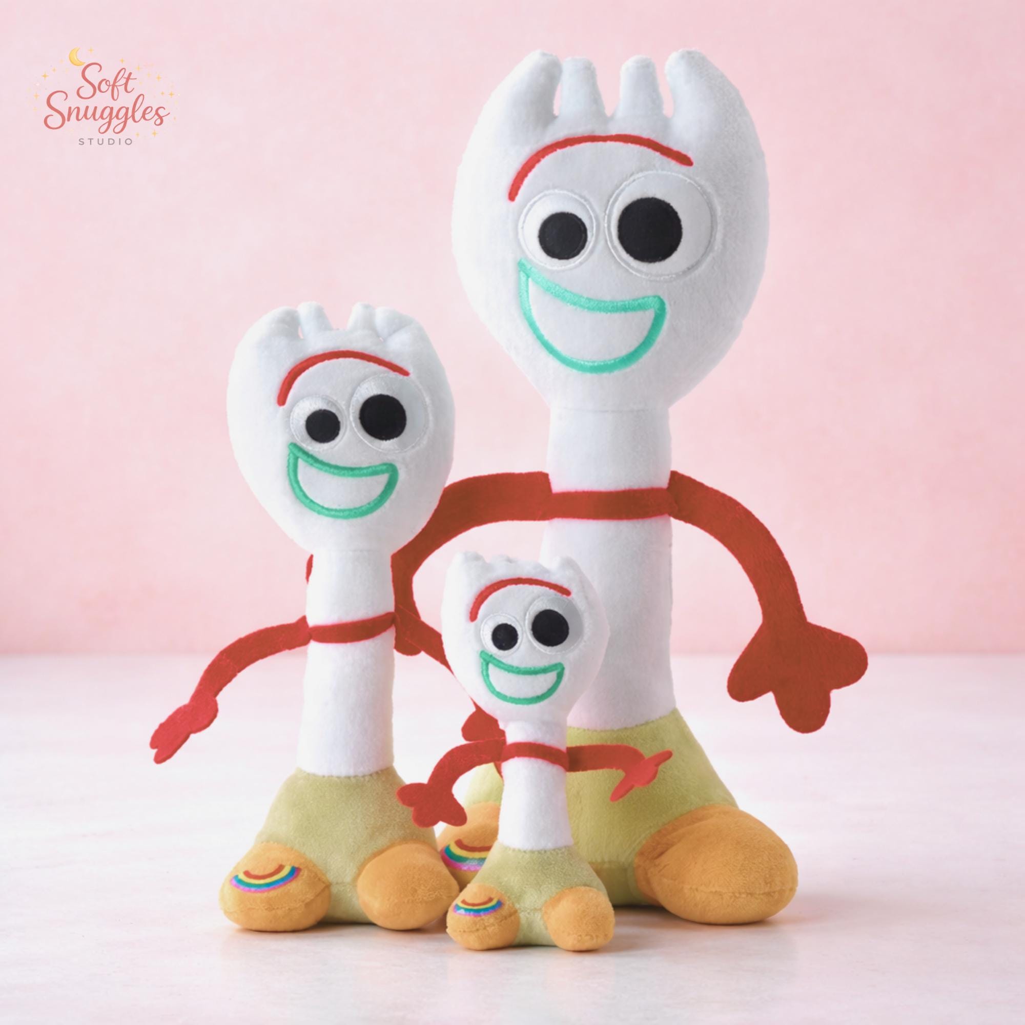 Smiling Forky Plush Toy Story Cute Cartoon Silverware Stuffed Animal ...