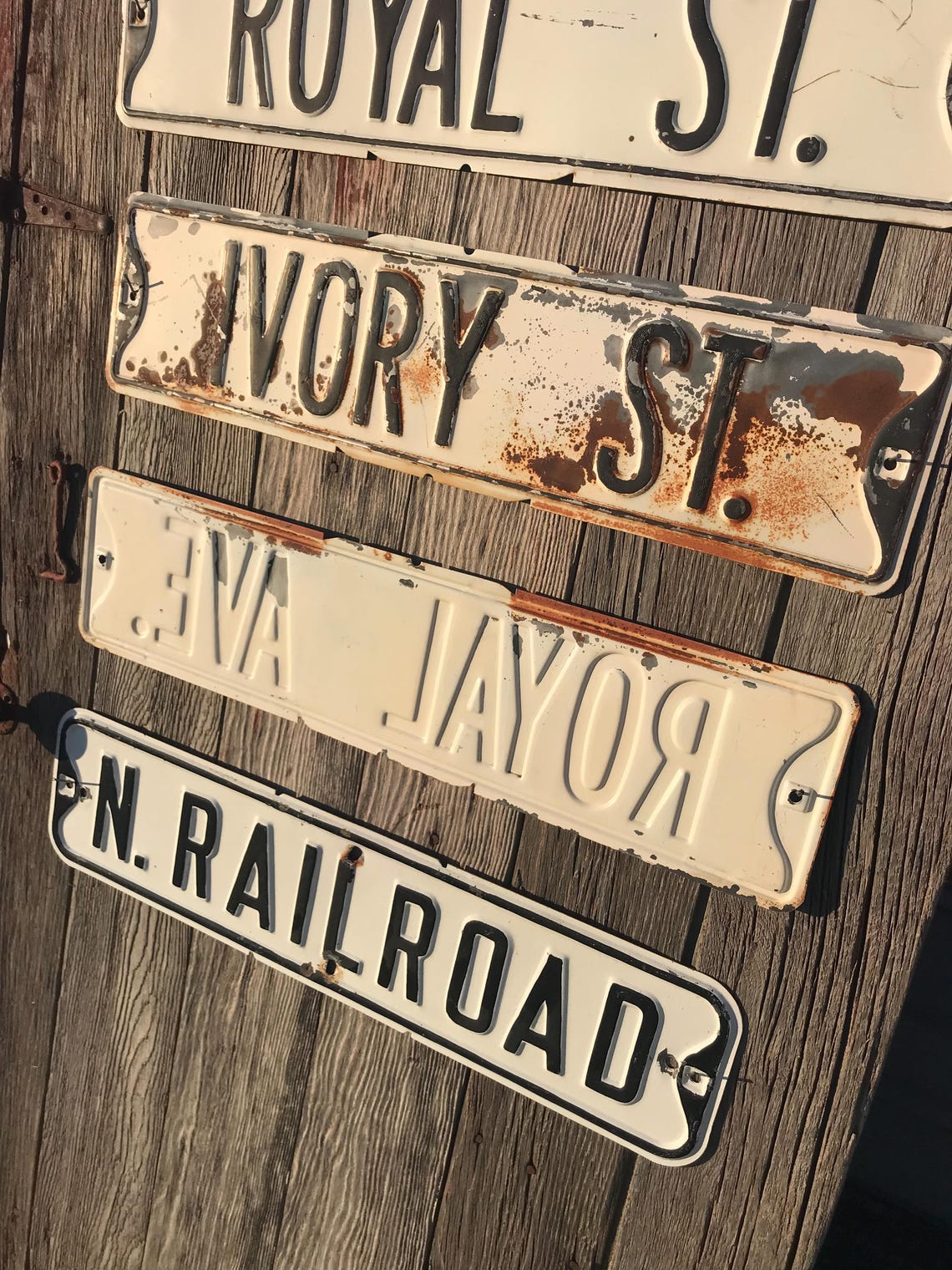 Antique Street Sign~1940's~stamped Steel~yard Decor~rustic Original - Etsy