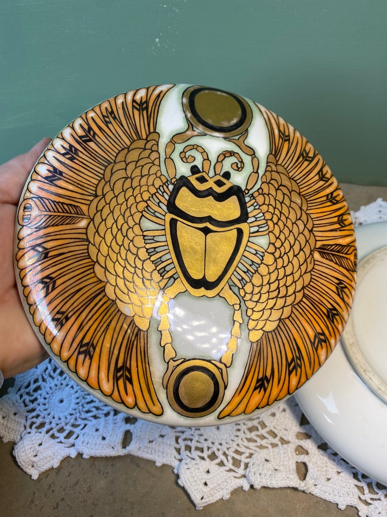 Antique Large Scarab Beetle Scorpion Limoges Artist Peters - Etsy