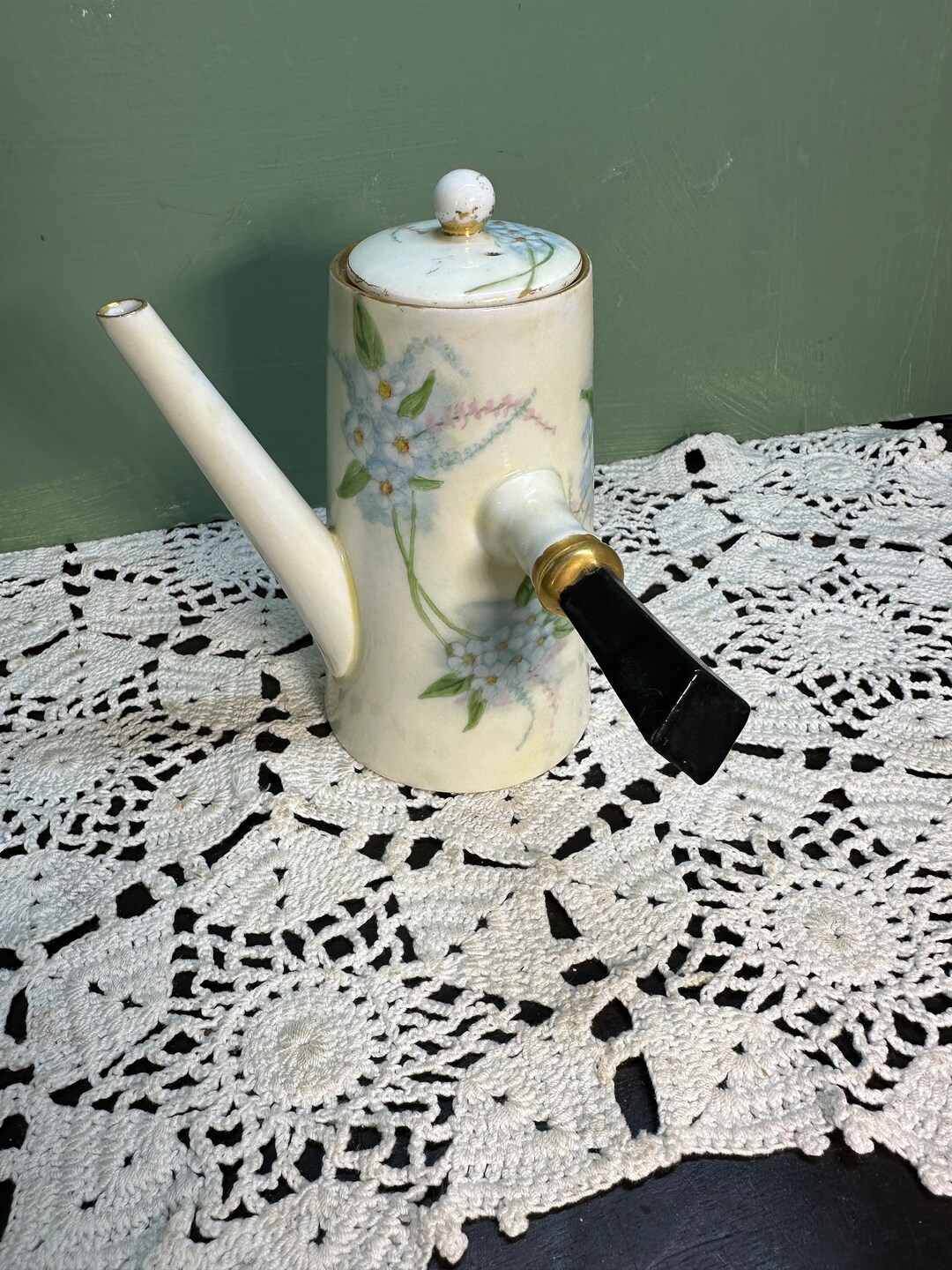 Antique Austria INVALID Feeder TEAPOT Pot Individual Pitcher Gorgeous ...