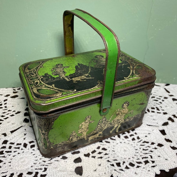 Antique Tin Box - Etsy