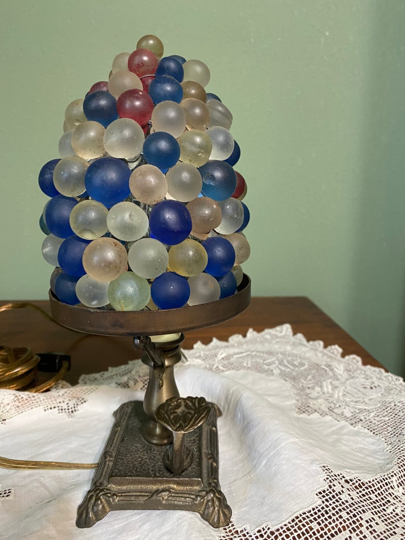 Antique Victorian Grapes Lamp Shade Art Glass GLOBE Oil - Etsy
