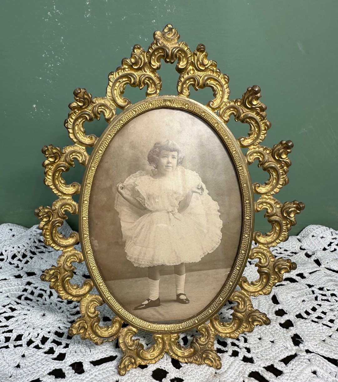 Antique French FRAME Young Girl Ballerina Dancer Photograph Victorian ...