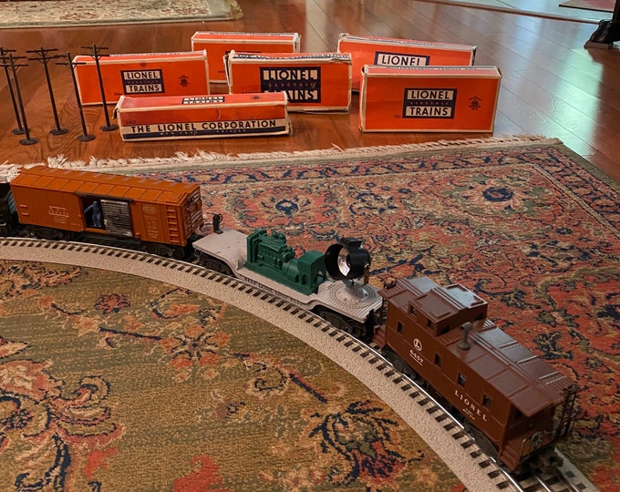 Vintage Train Set Lionel Complete Engine Whistle Steam Freight Set O ...