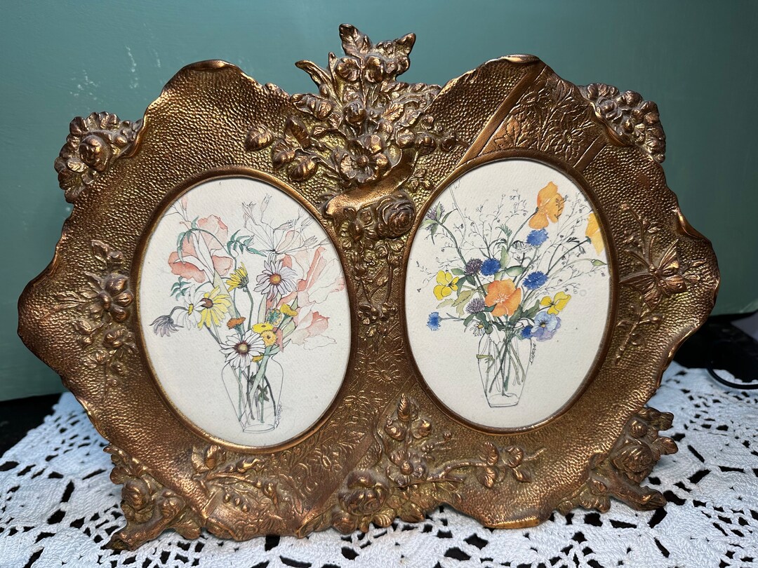 Antique DOUBLE FRAME Aesthetic Movement Elaborate Frame Art Nouveau - Etsy