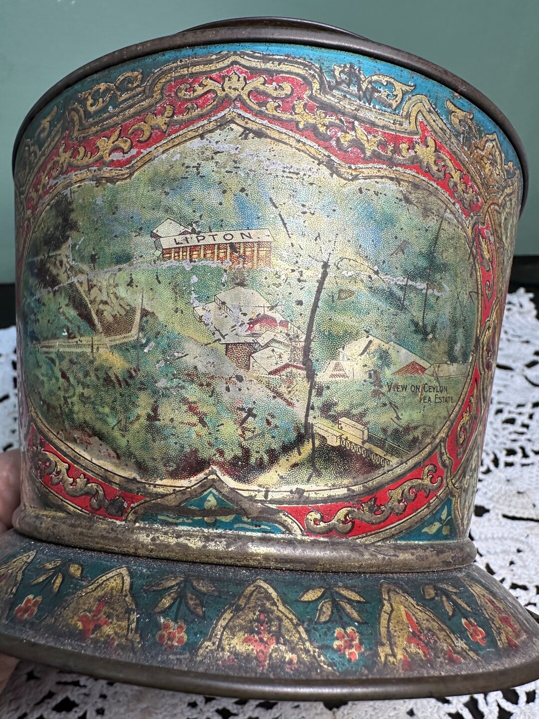 Antique Vintage TIN Lipton Estate Ceylon DISPLAY BOX Tin - Etsy