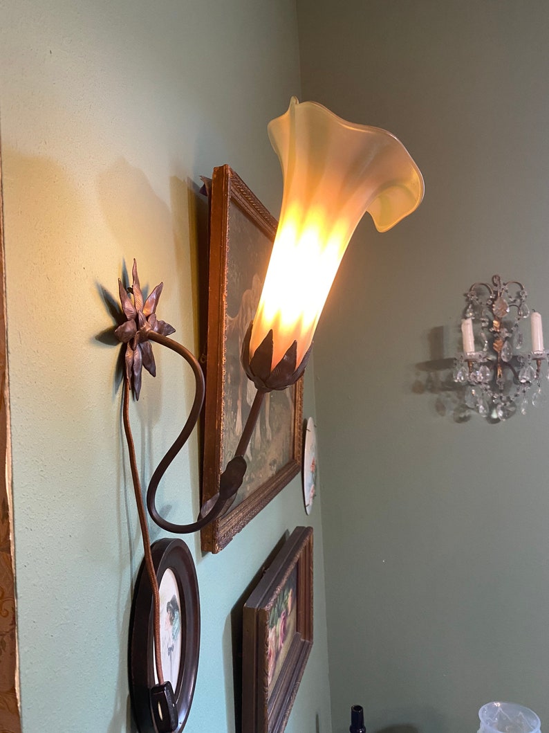 Vintage Signed John Cook Wall LIGHT Art Nouveau LAMP SHADE - Etsy