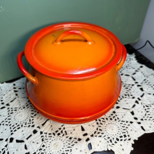Antique Large Bean POT Covered DUTCH Oven Descoware 3 1/2 Quart Cast ...