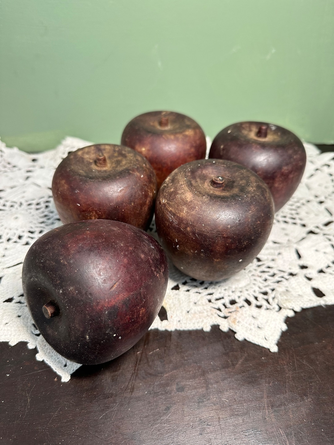 Vintage WOOD APPLES Farm House Decor Wooden - Etsy