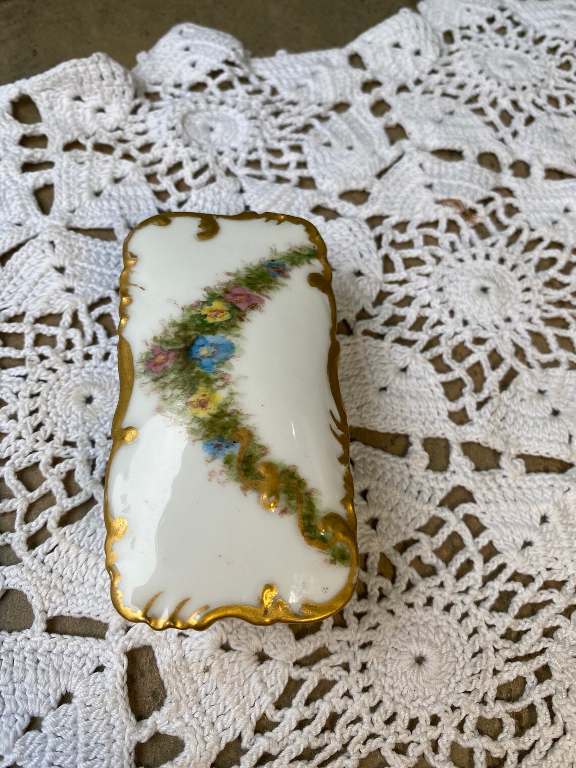 Antique Limoges France Pill Porcelain Trinket BOX Jar Powder - Etsy