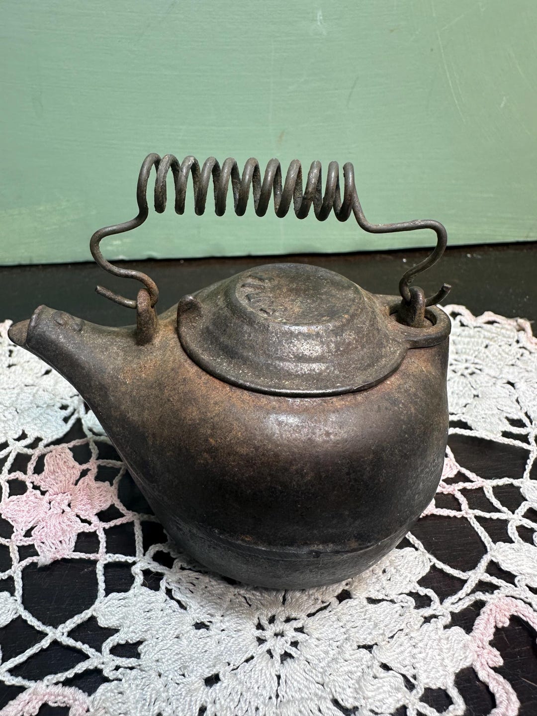 Antique Mini 2 ERIE Tea Kettle Miniature Childs Toy Salesman Sample ...