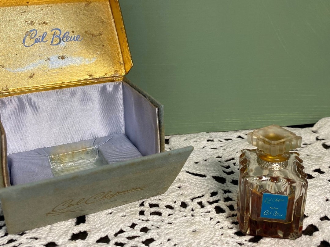 Antique Ceil Chapman Bleue Perfume Temps Eau De Parfum Bottle Made in ...