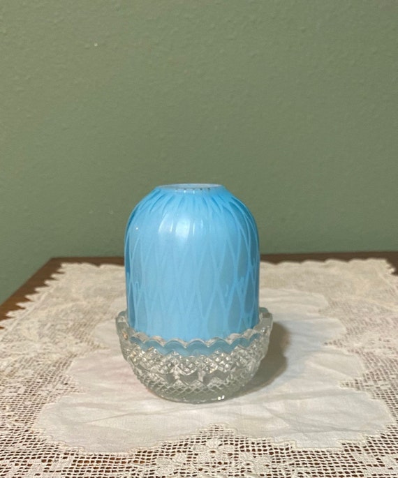 Antique Victorian MOP FAIRY LAMP Lantern Globe Shade Mother of | Etsy