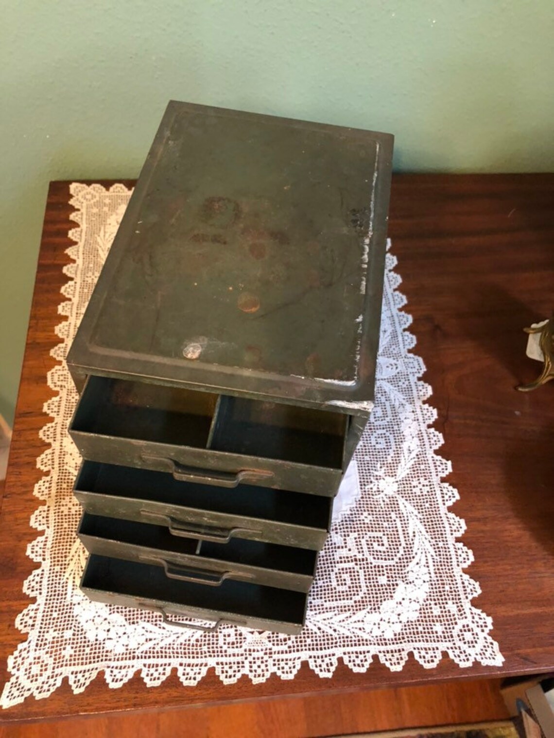 Antique Vintage Metal BOX Cabinet Tools Utensils Hardware File - Etsy