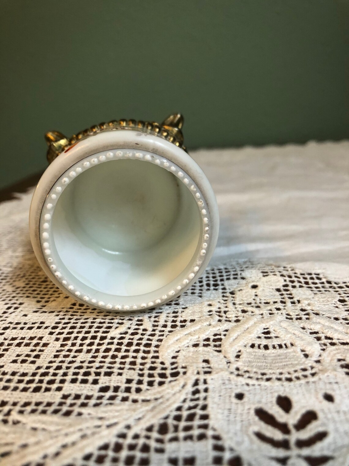 Antique Signed TOOTHPICK Tooth Pick HOLDER Satin Hand Painted - Etsy