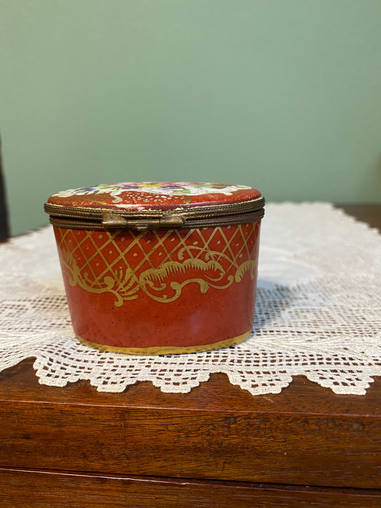 Antique Victorian France Limoges Porcelain BOX Dresser Powder | Etsy