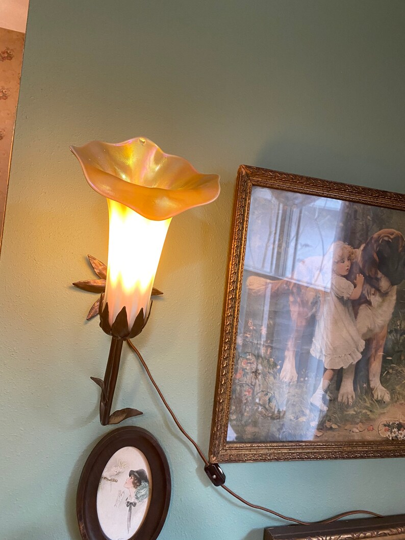 Vintage Signed John Cook Wall LIGHT Art Nouveau LAMP SHADE - Etsy