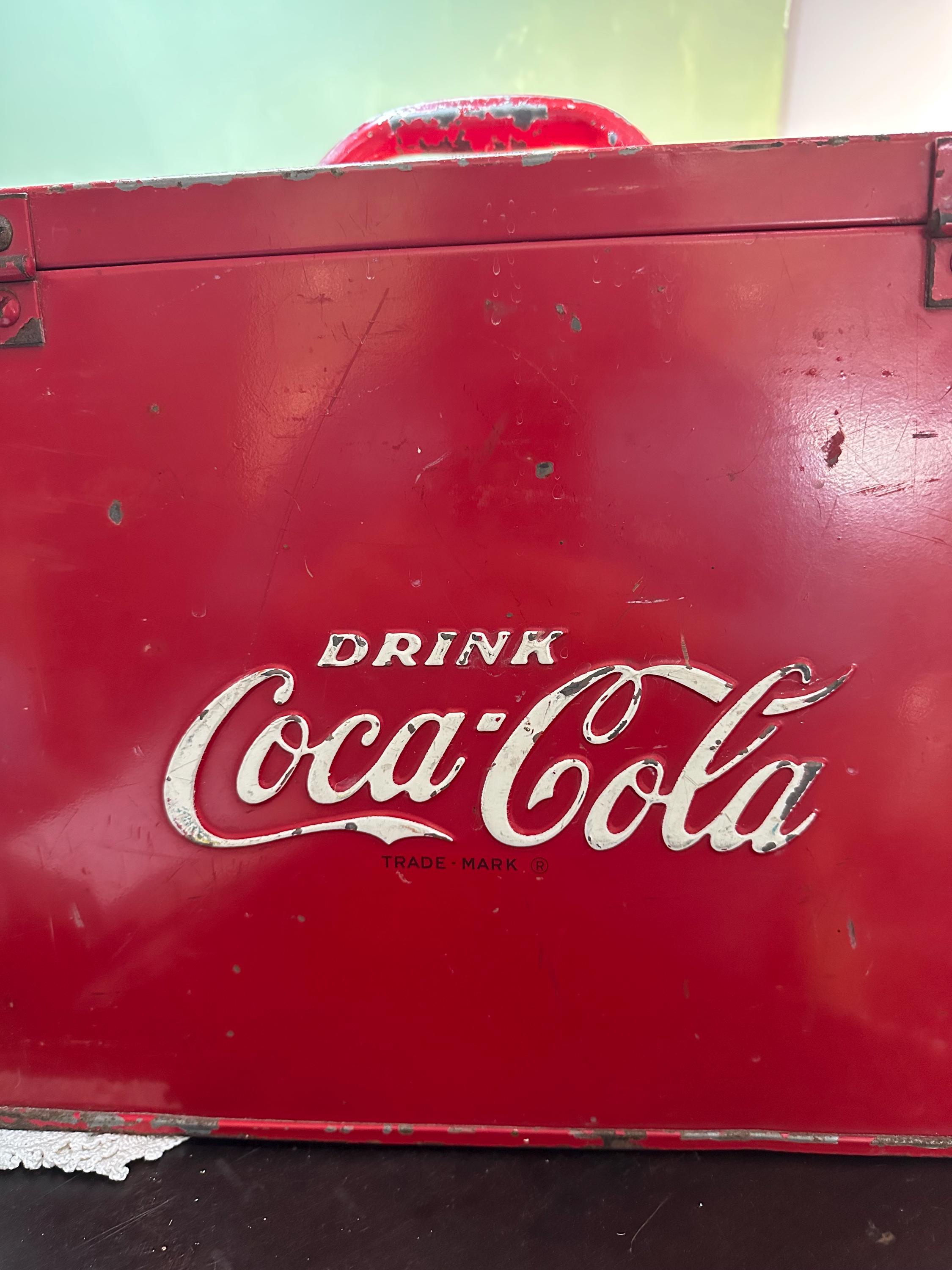 Vintage AIRLINE Cooler COKE Coca-cola Drink Soda Pop Red Company ...