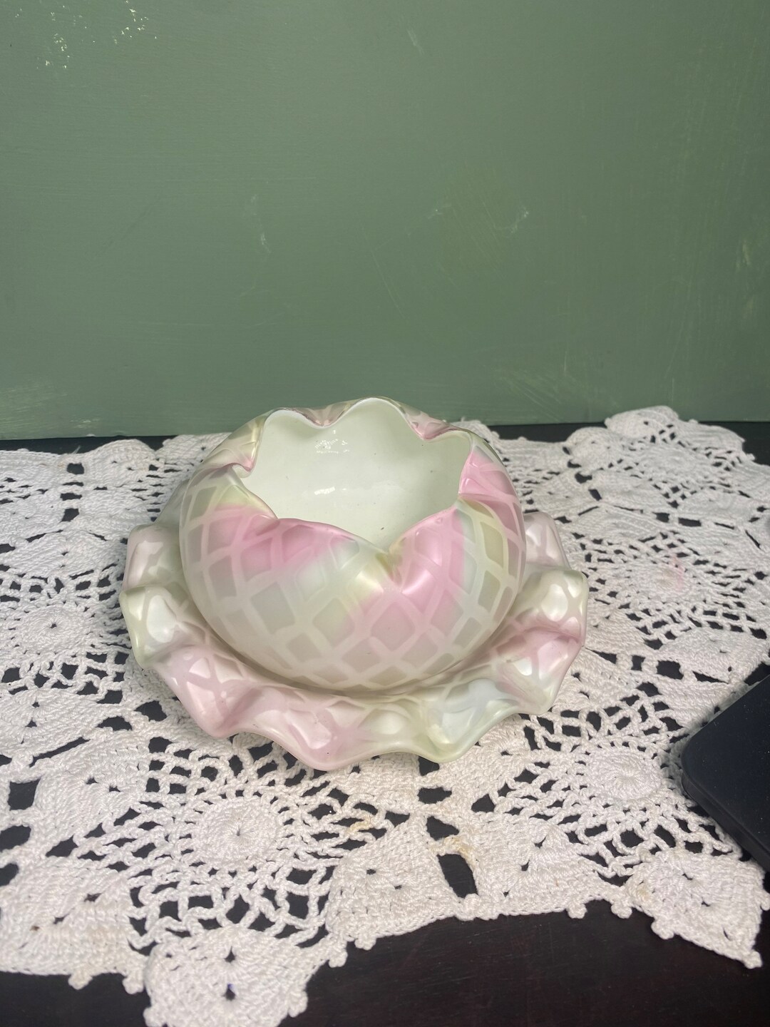 Victorian Mayonnaise MOP STRIPED Rainbow Ribbon Mother of - Etsy