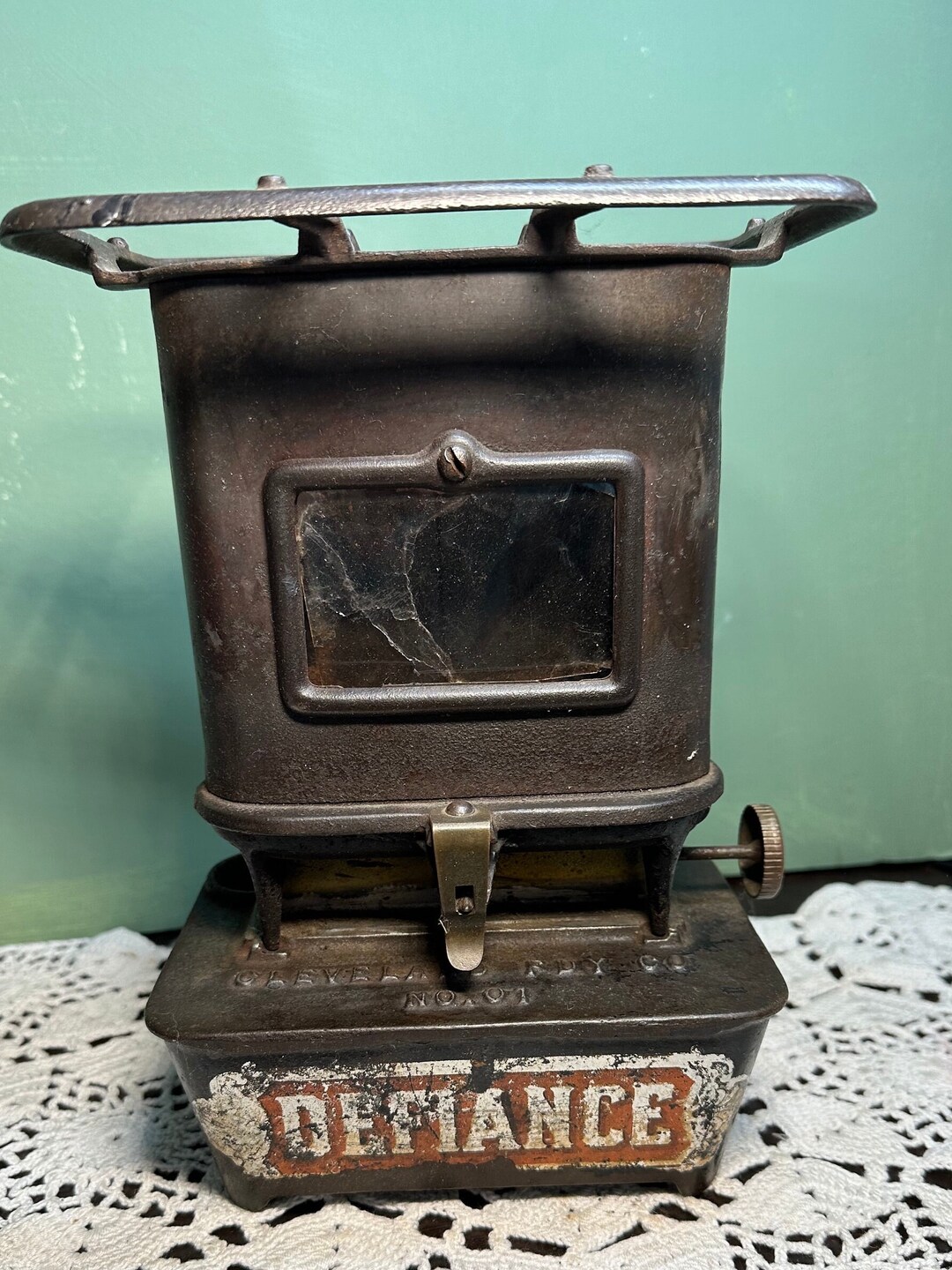 Antique DEFIANCE STOVE Cast Iron Cleveland Foundry Heater - Etsy