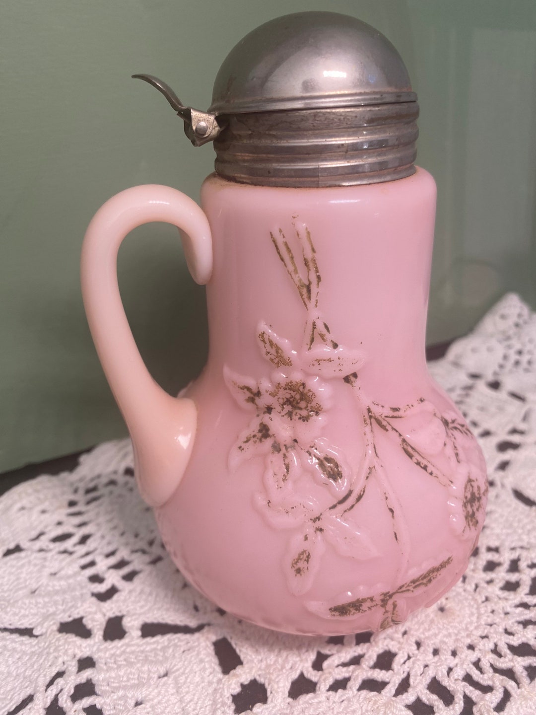 Antique SYRUP PITCHER Peachblow Peach Blow Victorian Pink - Etsy