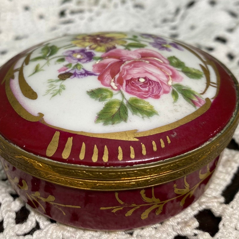 Antique Limoge Pill Box - Etsy