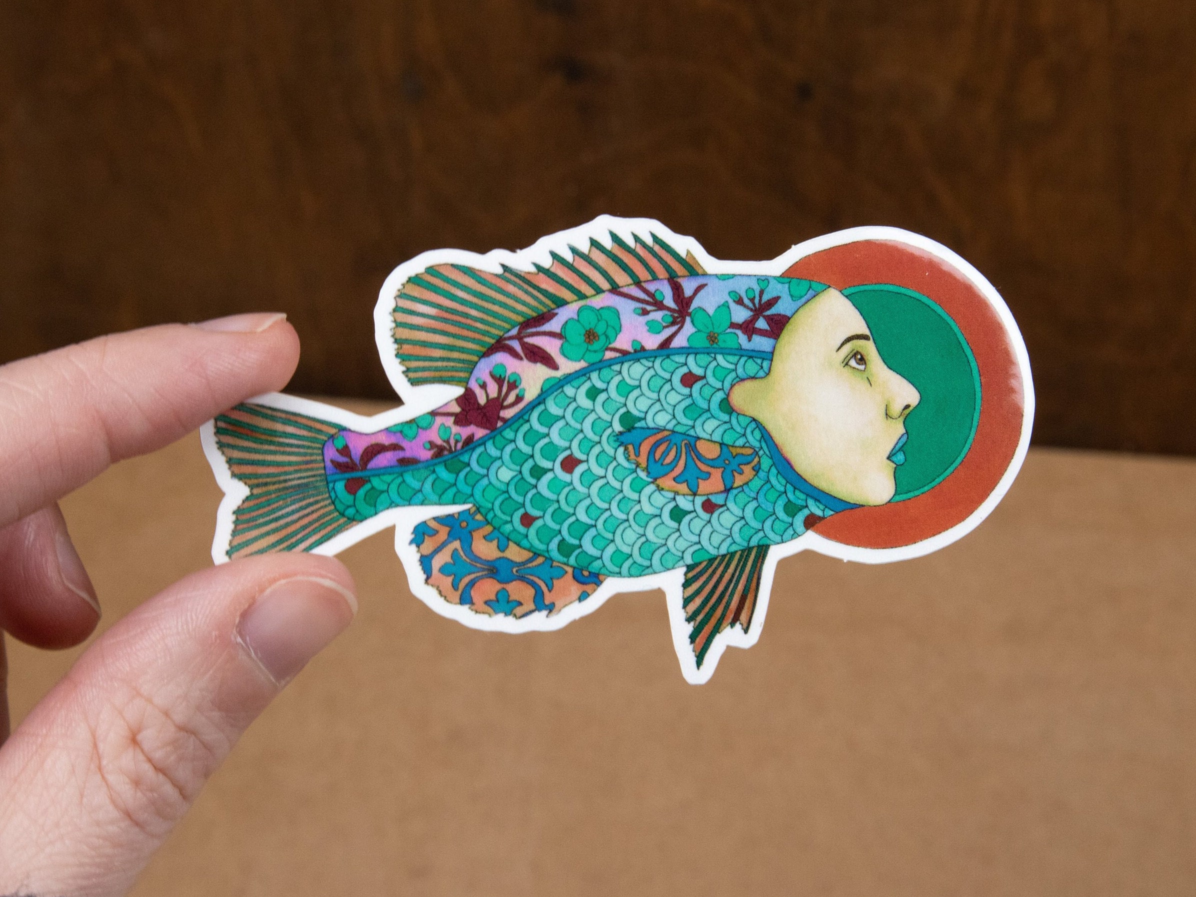 Ningyo Fish Sticker, Weird Mythology Art, Fantasy Mermaid Sea Creature ...