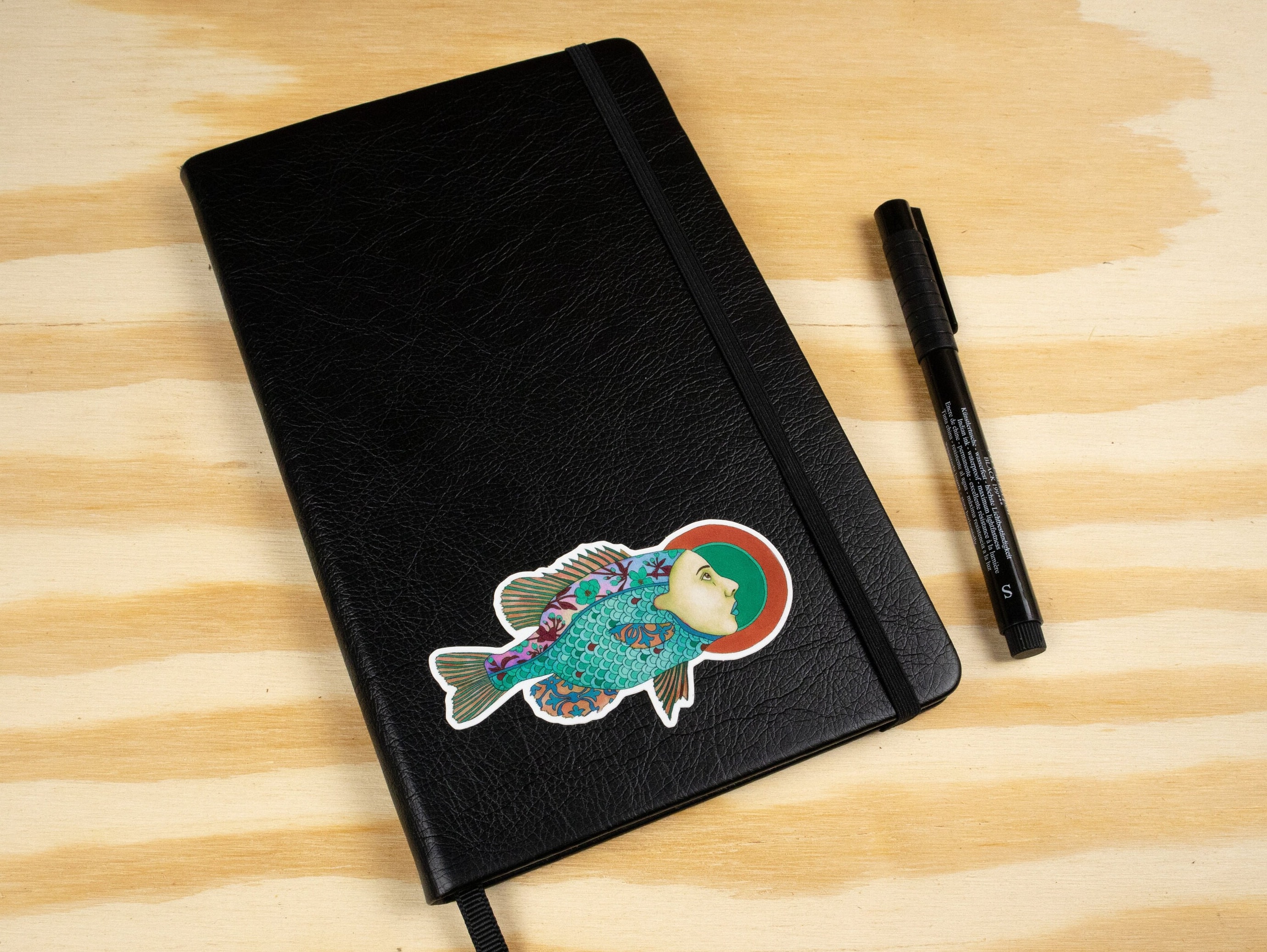 Ningyo Fish Sticker, Weird Mythology Art, Fantasy Mermaid Sea Creature ...