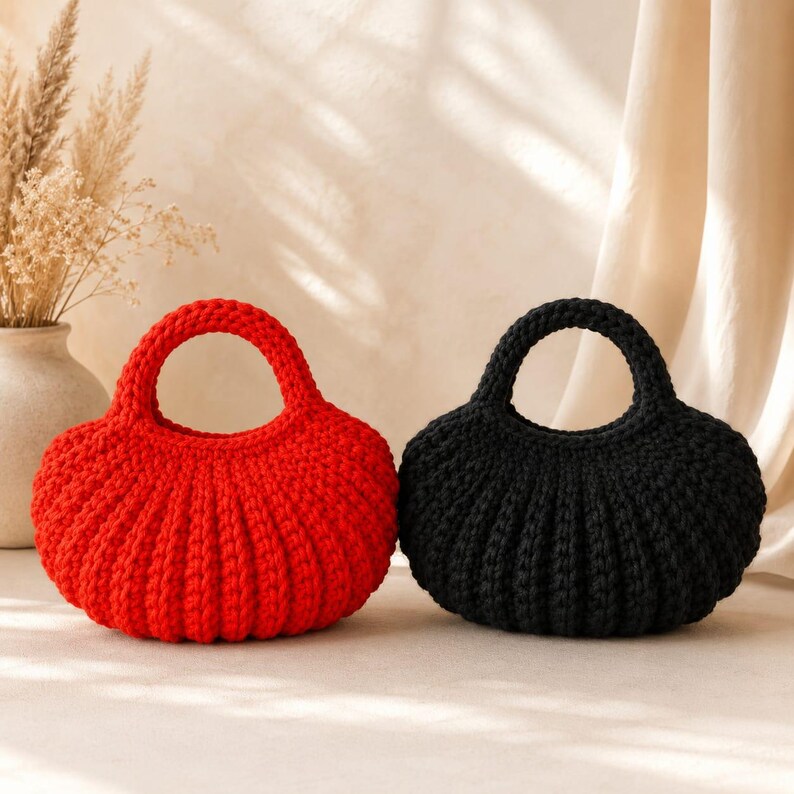 Crochet Shoulder Bag Pattern PDF | T-shirt Yarn Handbag Tutorial ...