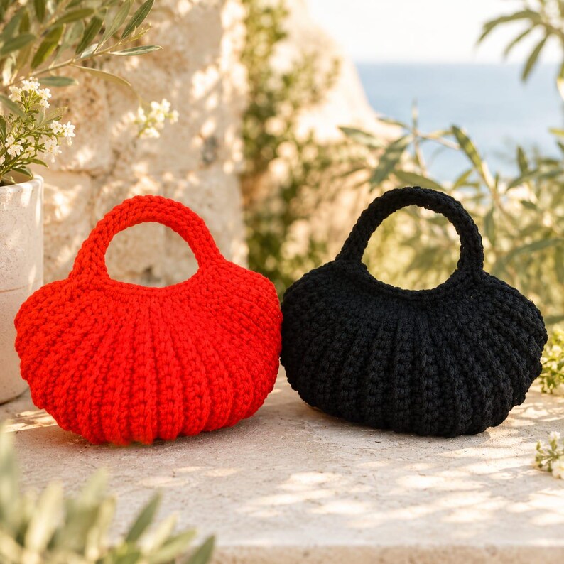 Crochet Shoulder Bag Pattern PDF | T-shirt Yarn Handbag Tutorial ...