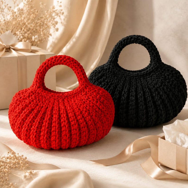 Crochet Shoulder Bag Pattern PDF | T-shirt Yarn Handbag Tutorial ...