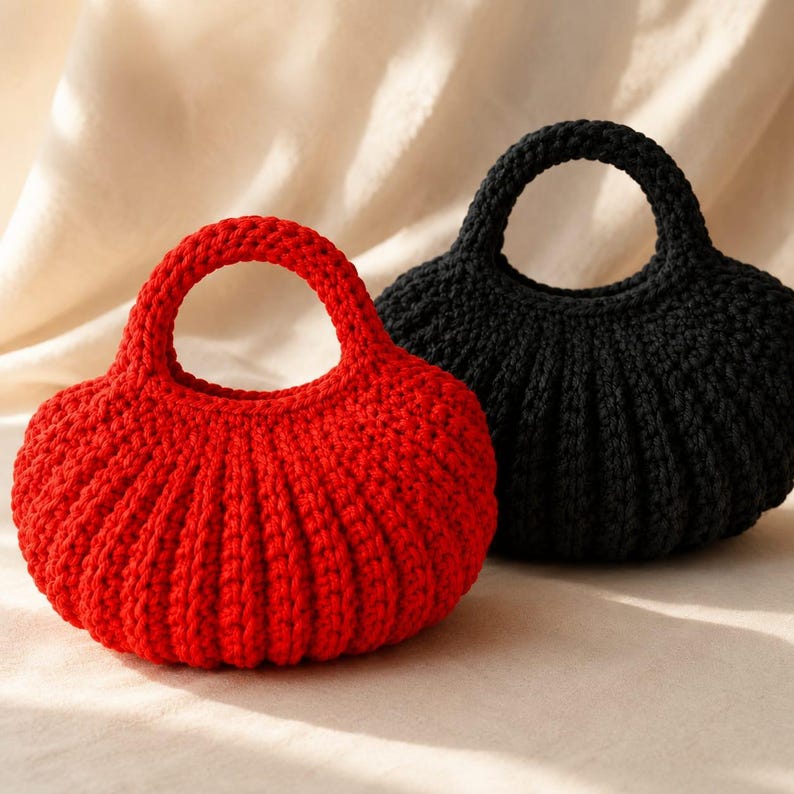 Crochet Shoulder Bag Pattern PDF | T-shirt Yarn Handbag Tutorial ...