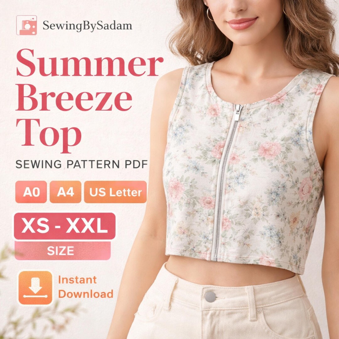 Summer Breeze Top Sewing Pattern PDF for Women – Relaxed Fit Blouse ...