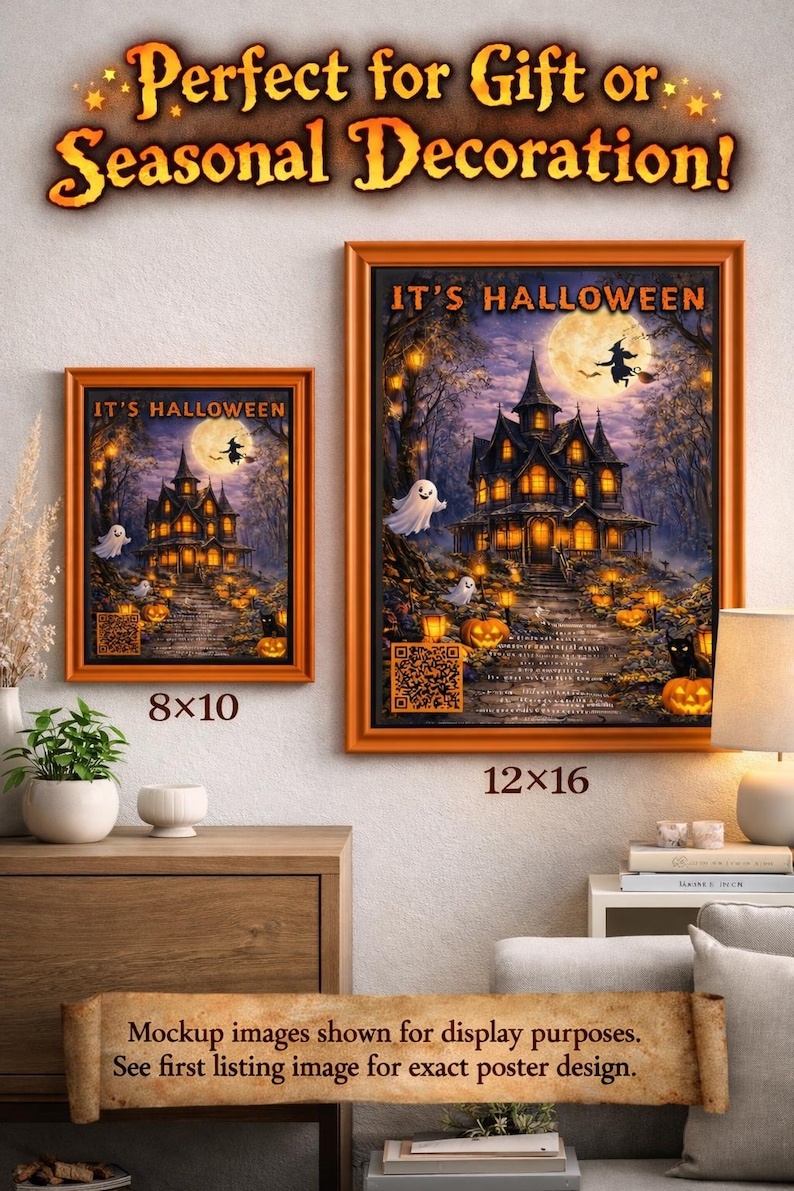 Halloween Music Poster - "hallows Lane" | Scan QR Code to Hear the Song ...