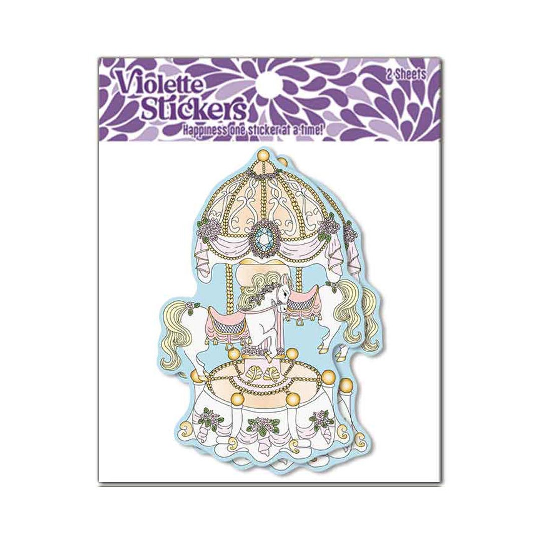 Carousel Vinyl Sticker 2 Pcs - Etsy