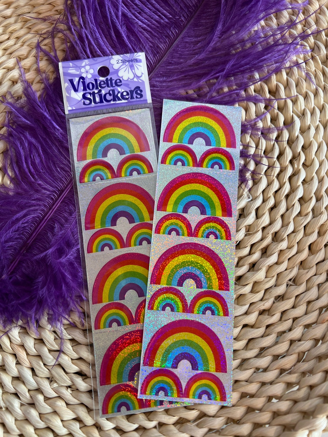 Holographic Rainbows Sticker 2 Sheets - Etsy