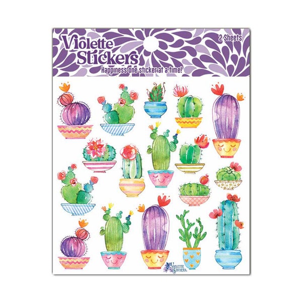 Cactus Stickers - Etsy