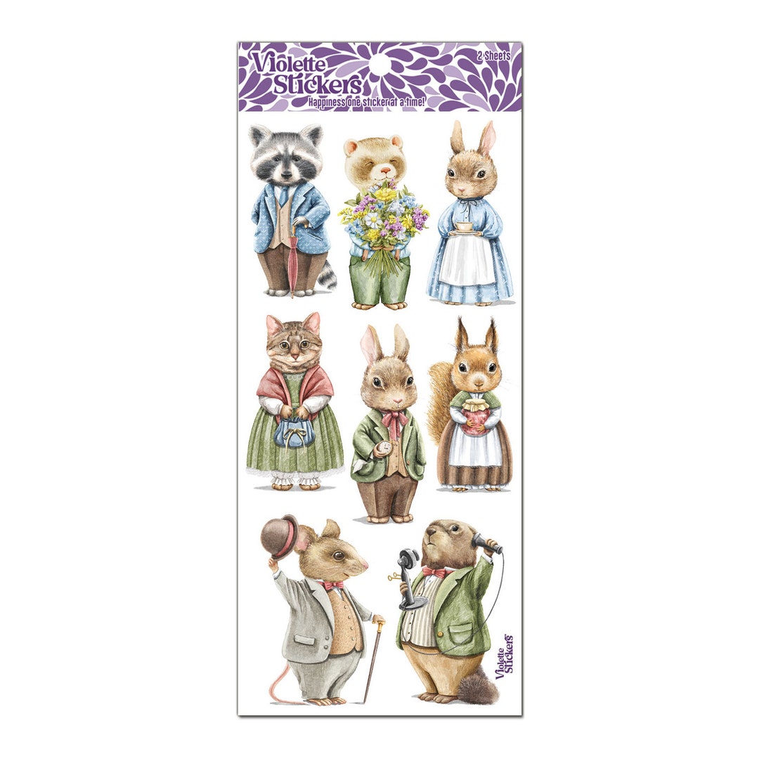 Cottage Critters Stickers 2 Sheets - Etsy