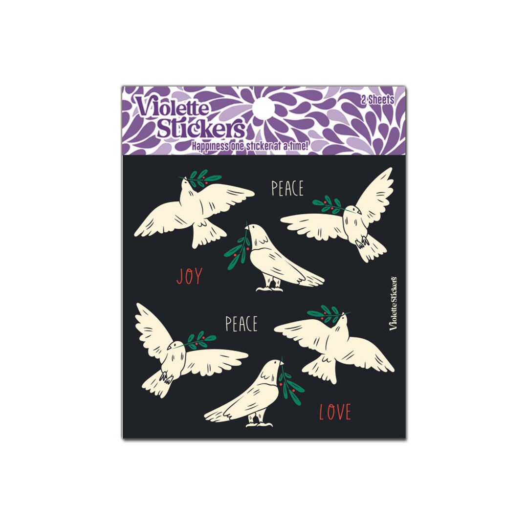 K329 White Dove Stickers - Etsy