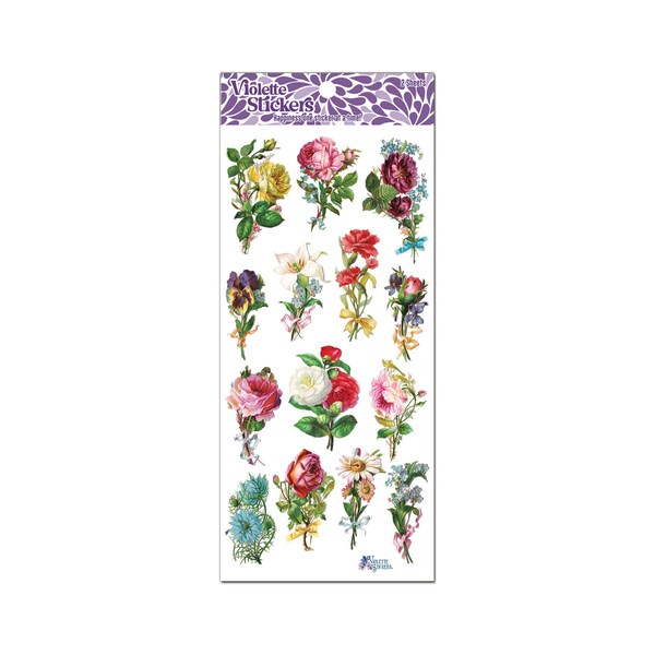 Long Stem Flower Scrapbook Stickers - Etsy