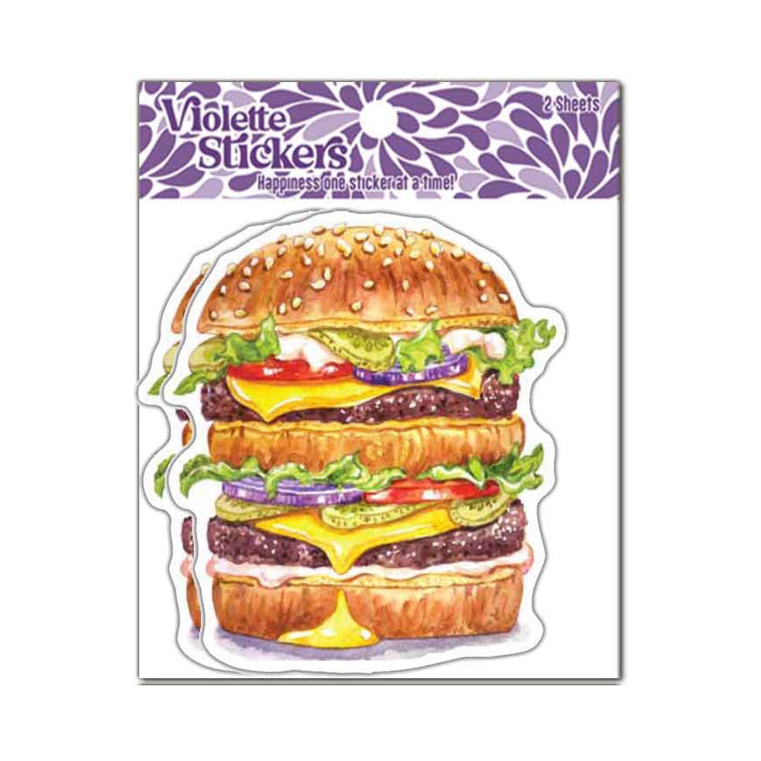 Double Cheeseburger Vinyl Sticker 2 Pcs - Etsy