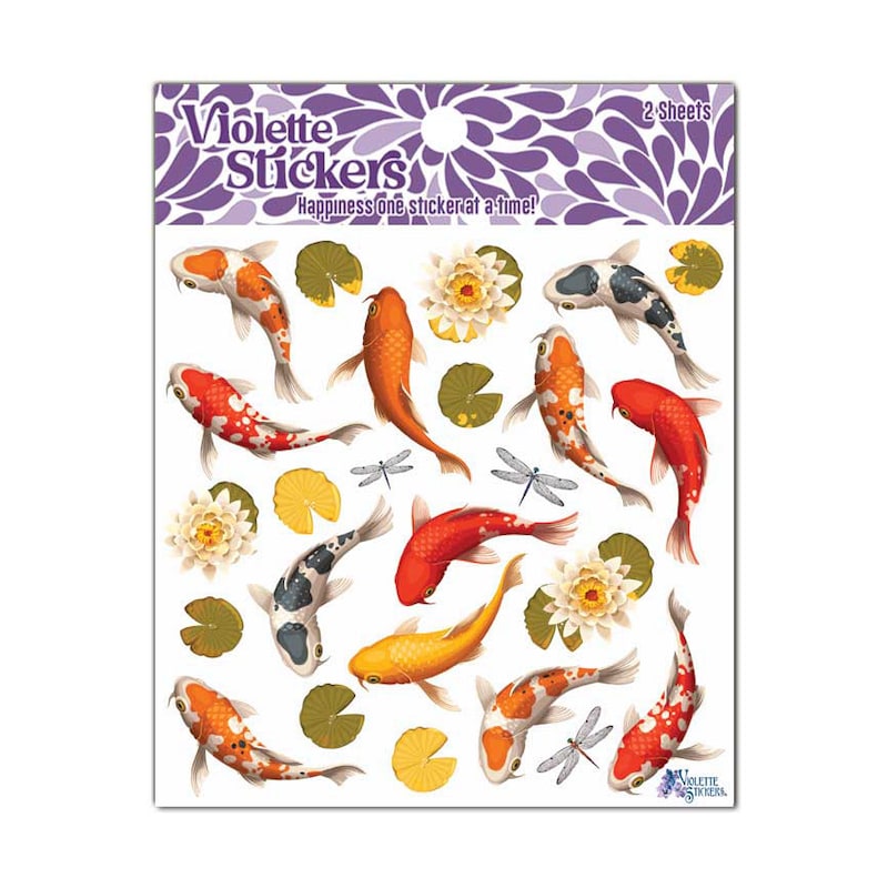 Koi Stickers - Etsy