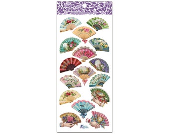 Vintage Fan Stickers One Inch Round Seals - Etsy