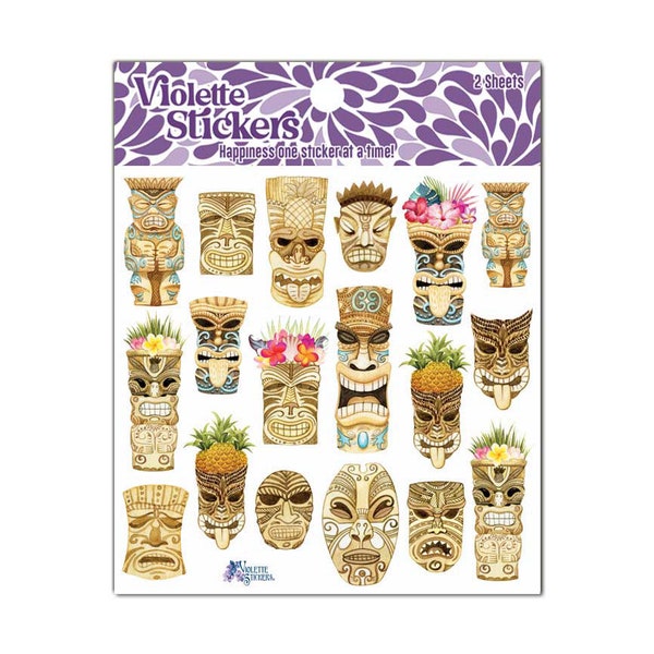 Tiki Stickers - Etsy