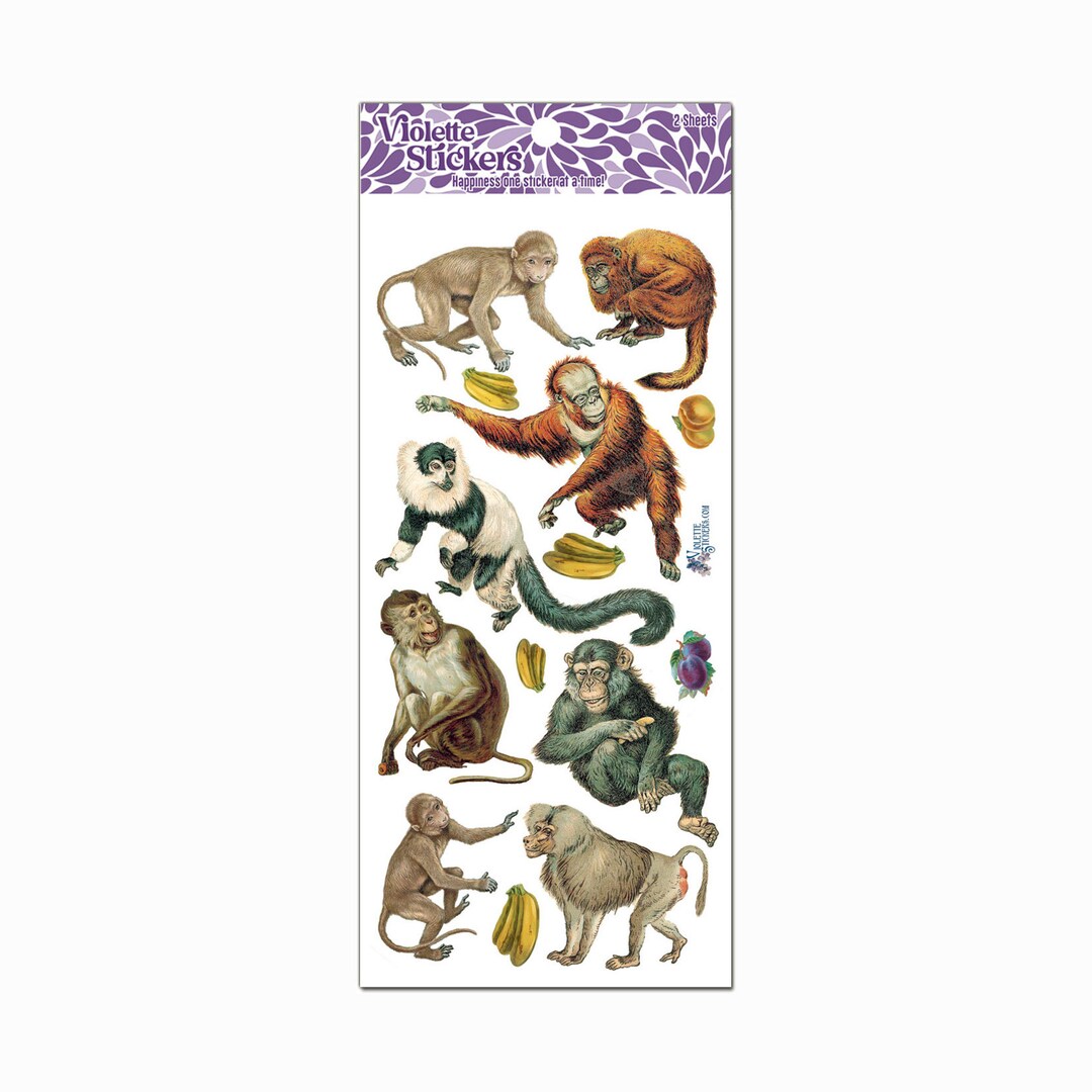 P61 Monkeys and Apes Sticker Package - Etsy