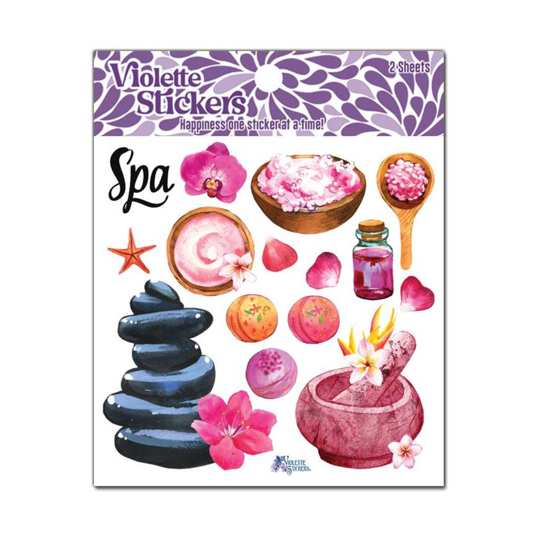 Spa Stickers 2 Sheets - Etsy