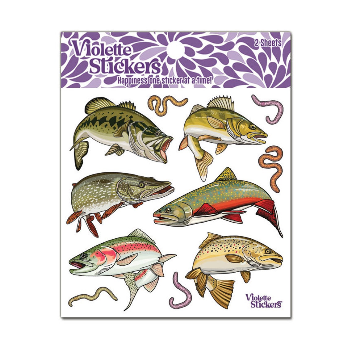 Gamefish Fishing Stickers 2 Sheets - Etsy